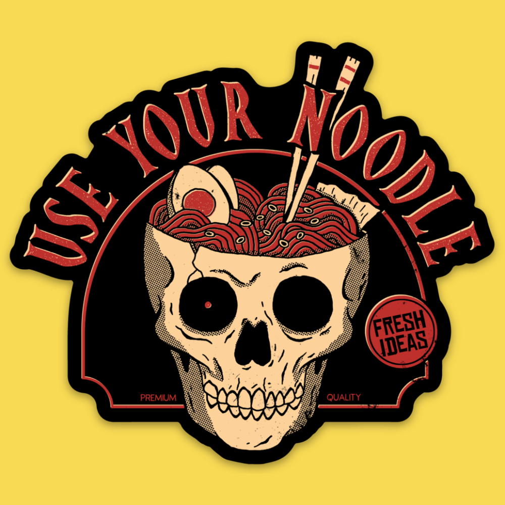 'Use Your Noodle' Sticker – Wicked Clothes