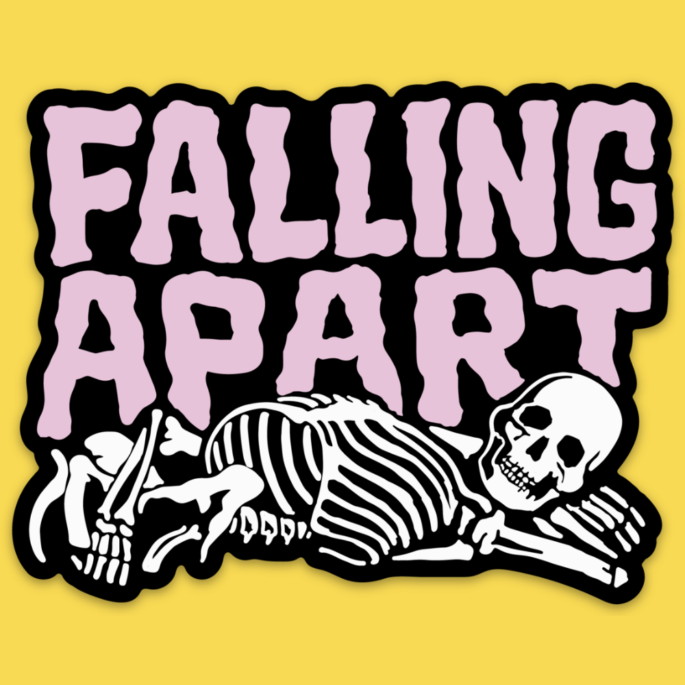 'Falling Apart' Sticker – Wicked Clothes